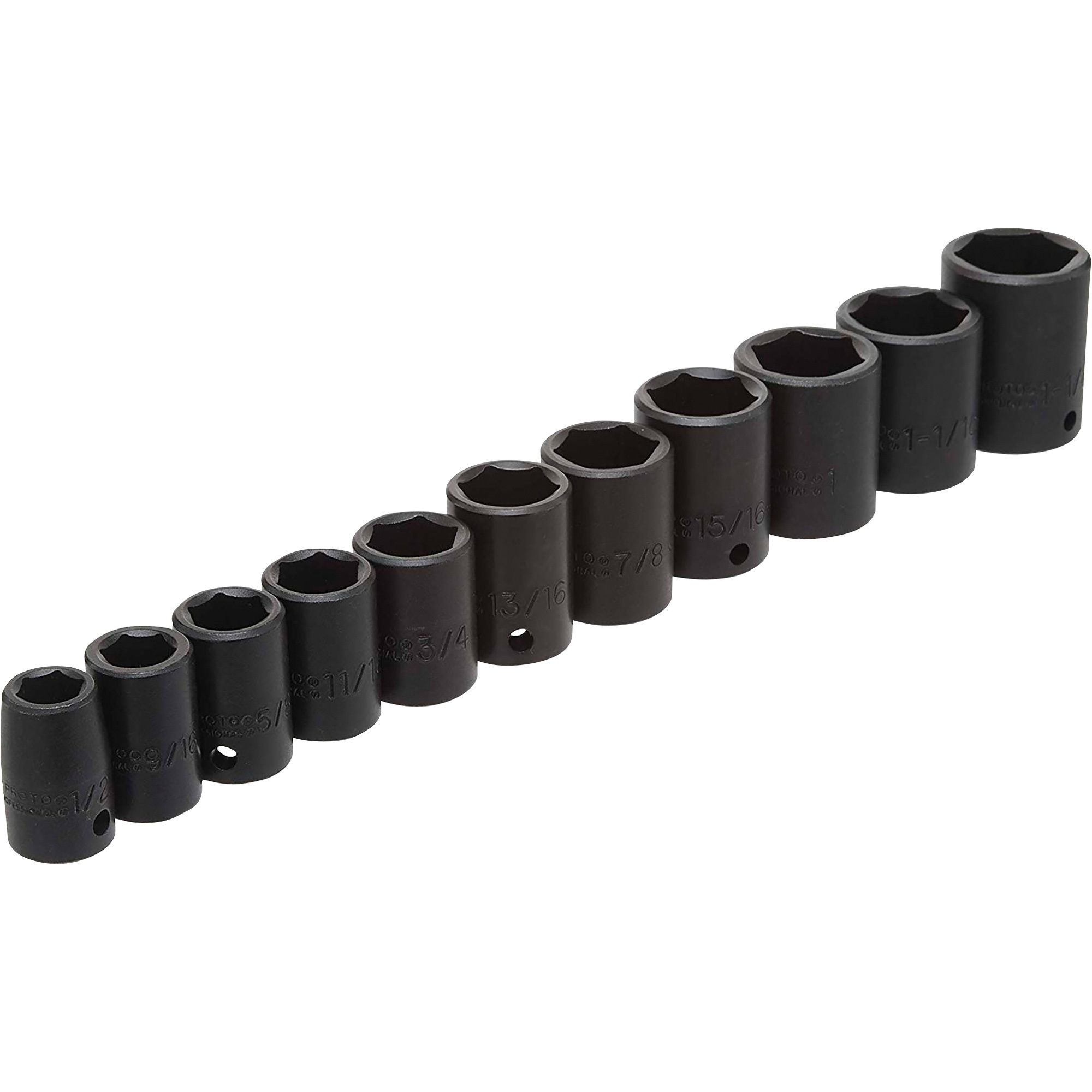 Dynamic Tools, 1/2in. Metric Hex Head Bit Impact Socket Set, Measurement Standard Metric, Pieces ...